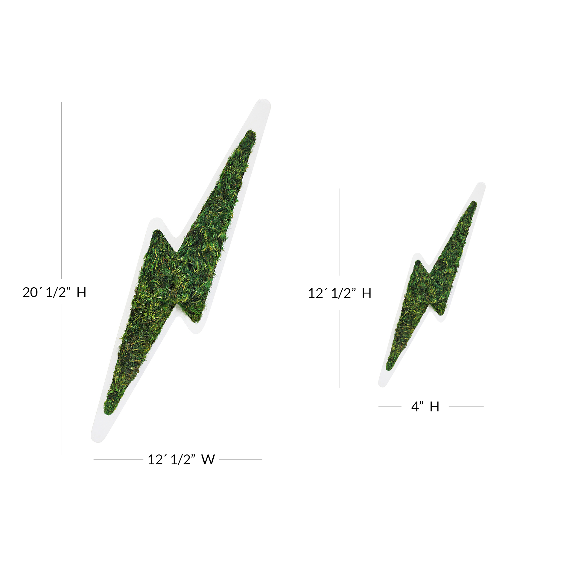 Lightning Bolt - Moss Wall Decor – PLANT THE FUTURE